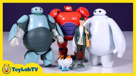Big Hero 6 Toys With Armor Baymax Prototype And Action Figure Playset Youtube