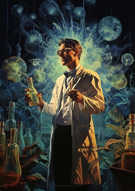 A Scientist Bottle Adult Art Premium Photo Illustration Rawpixel