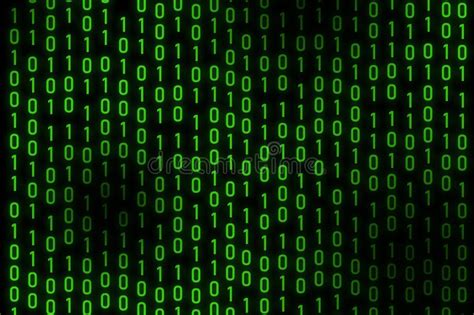green pattern binary numeral system background stock illustration