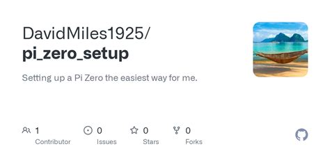 GitHub DavidMiles Pi Zero Setup Setting Up A Pi Zero The Easiest Way For Me