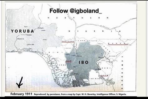 Igbolandindependence Igboland Map Published In 1921 Politics