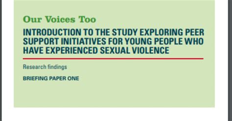 Introduction To The Study Exploring Peer Support Initiatives For Babe People Who Have