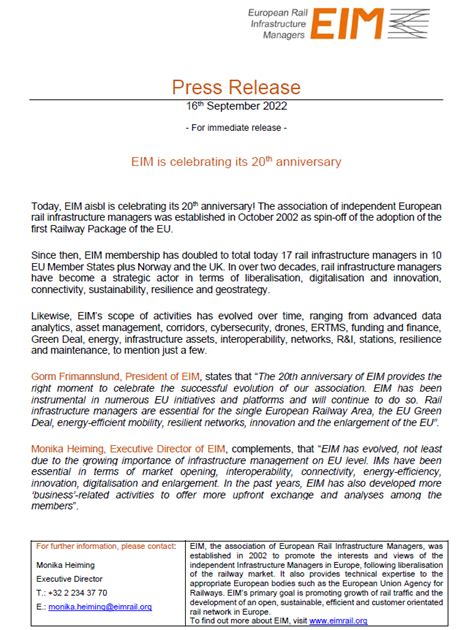 Eim Is Celebrating Its 20th Anniversary Eim