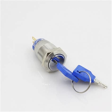 19mm metal rotary key selector switch 2 3 position stainless steel push
