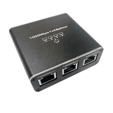 Gigabit Ethernet Splitter 1 In 4 Out 1000mbps Internet Cable Splitter