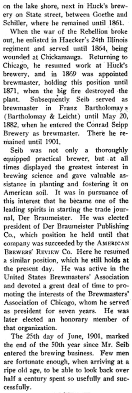 Historic Beer Birthday William J Seib