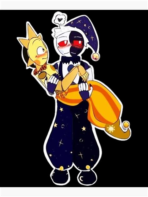 Fnaf Security Breach Sun And Moon Love Poster For Sale By Sksoumen Redbubble