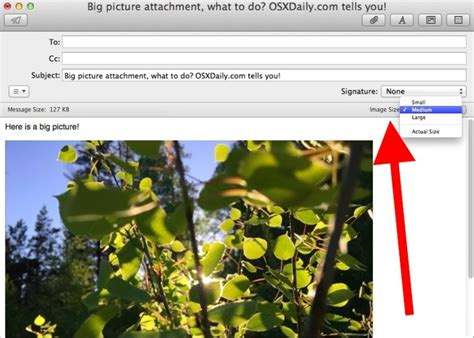 How To Resize Photos Directly In Mail App Of Mac Os X