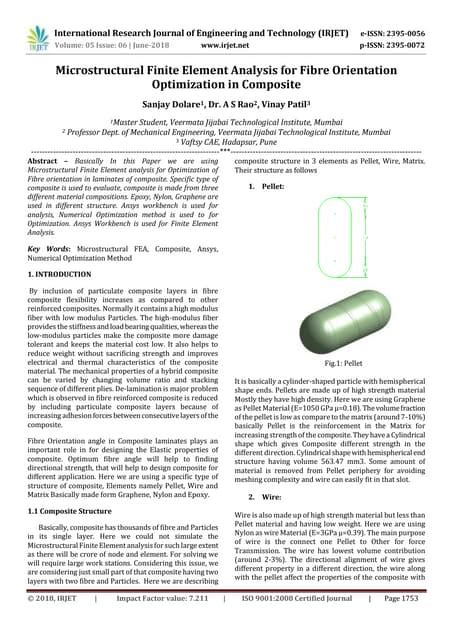 Irjet Microstructural Finite Element Analysis For Fibre Orientation