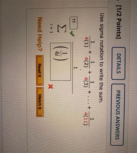 solved use sigma notation to write the sum 1 4 1 1 4 2