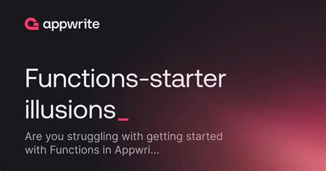 functions starter illusions threads appwrite
