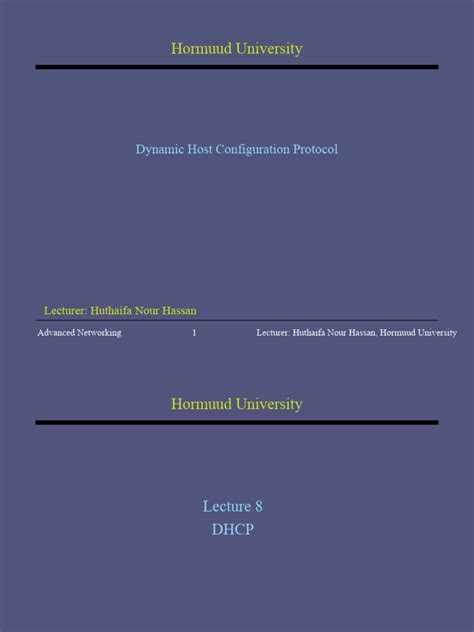 Advanced Net Lecture 8 Pdf Ip Address Communications Protocols