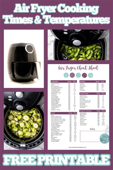 Air Fryer Cheat Sheet Archives An Affair From The Heart