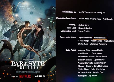 Kunal Salunkhe On Linkedin One More Achievement A Netflix Series Parasyte The Grey🤞🎞️ Sm