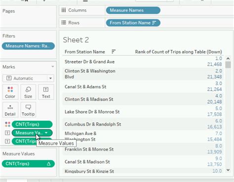 how do i get multiple marks into their own columns r tableau