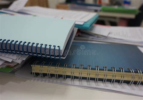 Notebook With A Spiral Spine And Document Stock Image Image Of Personal Message 54945245