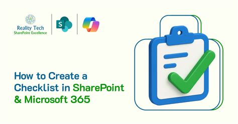 How To Create A Checklist In Sharepoint And Microsoft 365