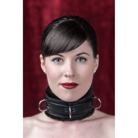 Luxury Fur And Leather Bondage Slave Collar