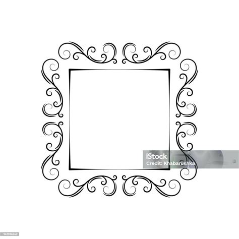 장식용 선조 프레임입니다 빈티지 장식 디자인 Elemet입니다 소용돌이 스크롤 곱슬 머리 페이지 장식 책 장식입니다 번 창