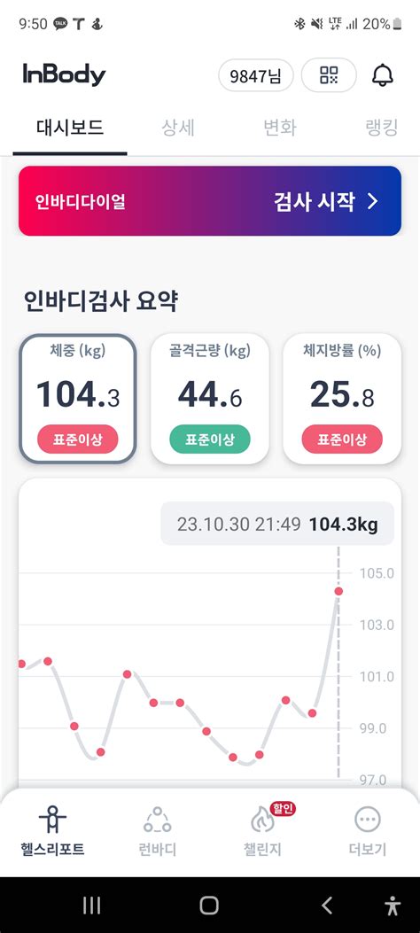 인바디 체크 세리에매니아
