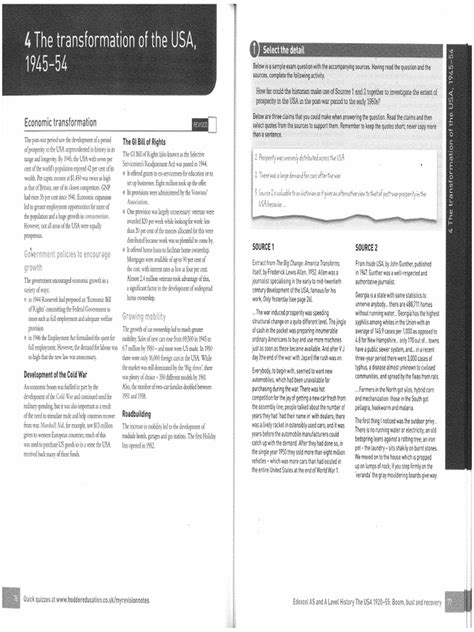 Usa Revision Guide Part 2 Section 4 Transformation Of Usa Pdf