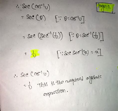 [solved] write the trigonometric expression as an algebraic expression