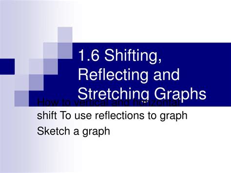 Ppt 1 6 Shifting Reflecting And Stretching Graphs Powerpoint