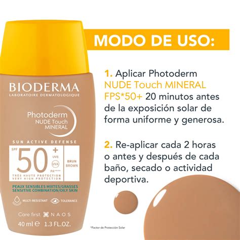 Bioderma Photoderm Nude Touch Mineral Fps 50 Bronce 40 Ml Derma