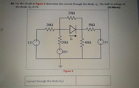 Solved B For The Circuit In Figure Determine The Current Chegg Com