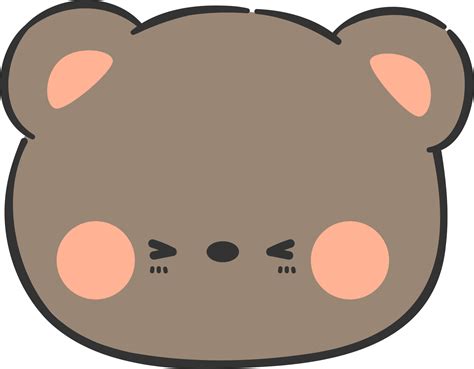 Cute Bear Head Cartoon Element 10792518 Png