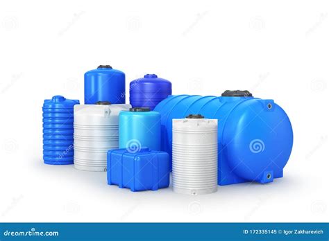 Types Of Plastic Water Storage Tank Stock Illustration Illustration Of Water Cargo