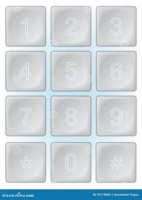 Numeric Keypad Stock Illustration Illustration Of Symbols