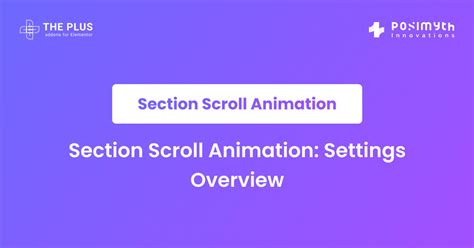 Section Scroll Animation Settings Overview The Plus Addons For Elementor