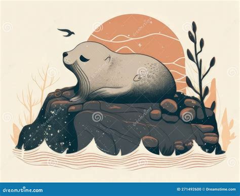 A Captivating Siren Sitting Atop A Rock Its Sweet Songs Lulling Its Admirers Into A Peaceful