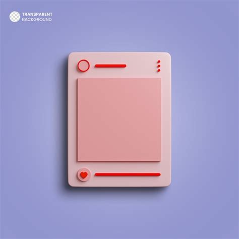 Изолированная трехмерная иконка пост кадра в социальной сети Meida Бесплатно Psd Файл