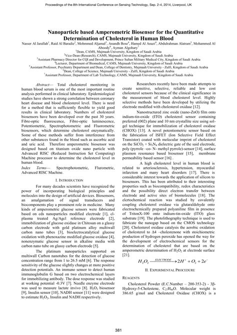 Pdf Nanoparticle Based Amperometric Biosensor For The Quantitative