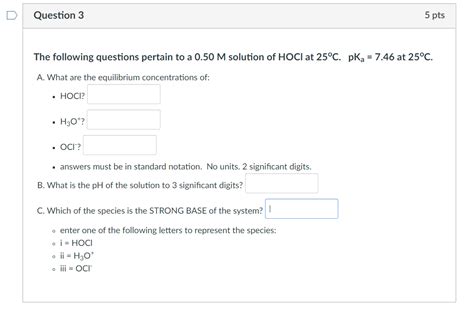 Solved Question Pts The Following Questions Pertain To A Chegg Com