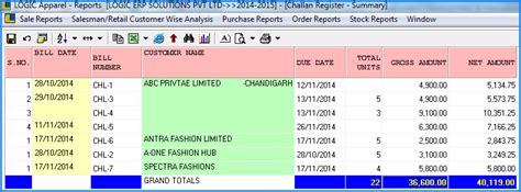 Saledispatch Process Reports Sale Challan Register Sale Challan