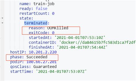 kubernetes k8s pod oom but the status shows succeeded stack overflow