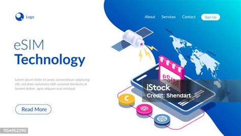 Esim 카드 칩 기호입니다 임베디드 Sim 개념입니다 새로운 모바일 통신 기술 세계지도 배경에 위성 웹 배너 인포 그래픽 영웅 이미지에 사용할 수 있습니다 아이소메트릭