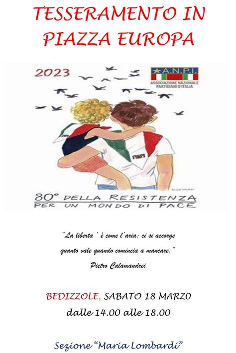 Bedizzole 18 Marzo Ore 14 00 18 00 Anpi
