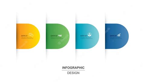 Premium Vector 4 Data Infographics Tab Paper Index Template Vector Illustration Abstract