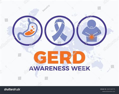 Gerd Awareness Week Poster Vector Illustration Stock Vector Royalty