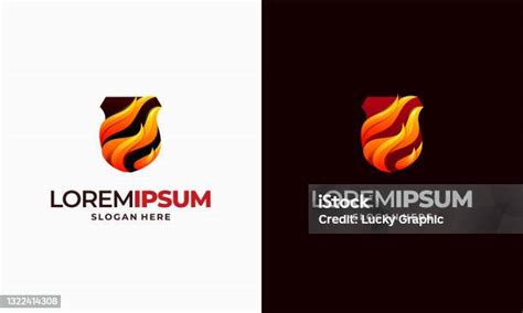 현대 화재 방패 로고 템플릿 디자인 방패 로고 디자인 기호 방패에 대한 스톡 벡터 아트 및 기타 이미지 방패 불길 배지 Istock