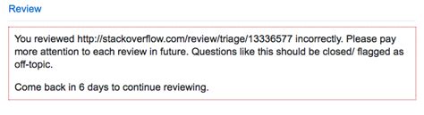 Why Am I Banned For A Failed Test When There Was No Test Meta Stack Overflow