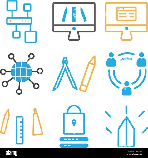 Set Of 9 Simple Editable Icons Such As Password Creativity Teamwork Compass Internet