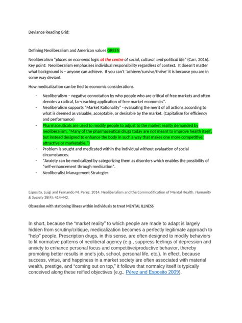 Deviance Reading Notes Uobristol Pdf