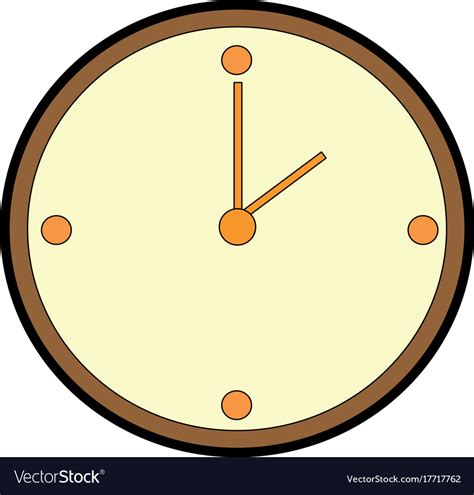 Time Clock Isolated Icon Royalty Free Vector Image
