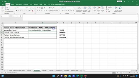 Rumus Trim Lower Upper Proper Youtube
