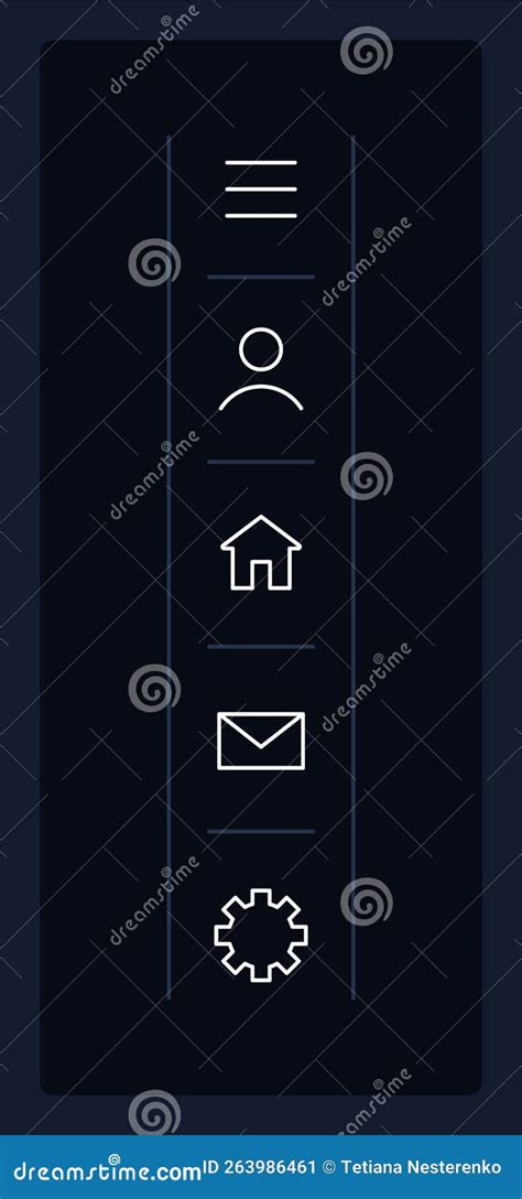 Sidebar Menu UI Element Template Stock Vector Illustration Of Mobile Access